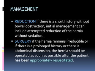 anesthesia for obstructed inguinal hernia | PPTX