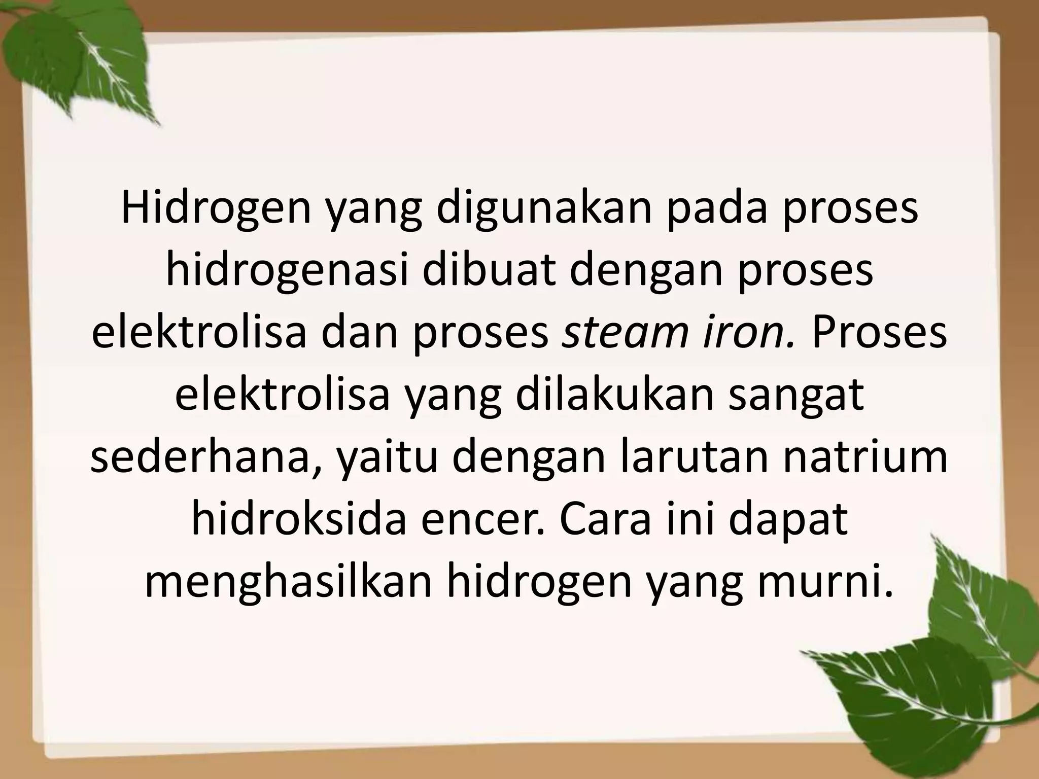 proses hidrogenasi pada pembuatan batu bara cair | PPTX