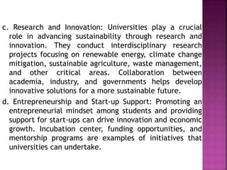 PPT Higher Education for innovation & Sustainability.pptx | Education ...