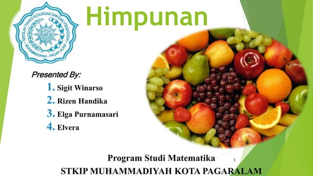 PPT Himpunan Matematika Diskrit | PPTX