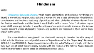 PPT Hinduism.pptx introduction to world religion | PPTX