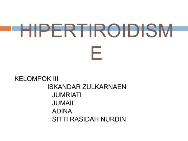 Ppt hipertiroidisme | PPTX