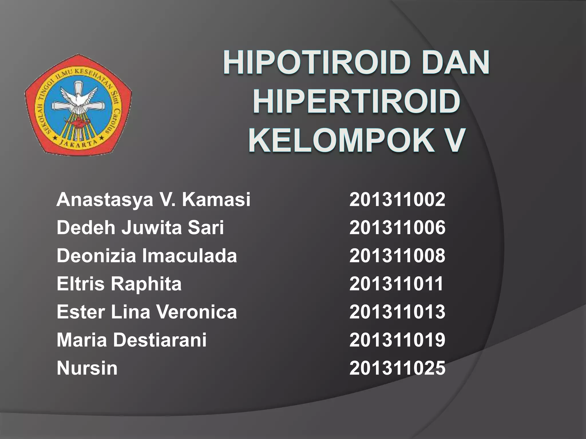 Ppt hipotiroid dan hipertiroid | PPTX