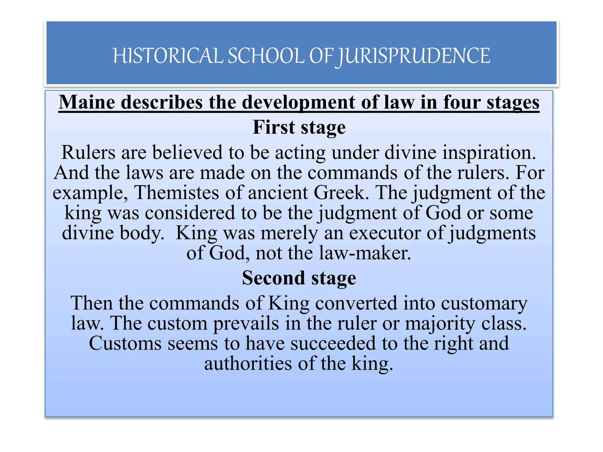 Historical school of jurisprudence | PPTX