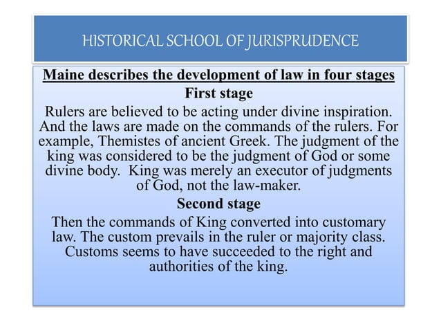 Historical school of jurisprudence | PPTX