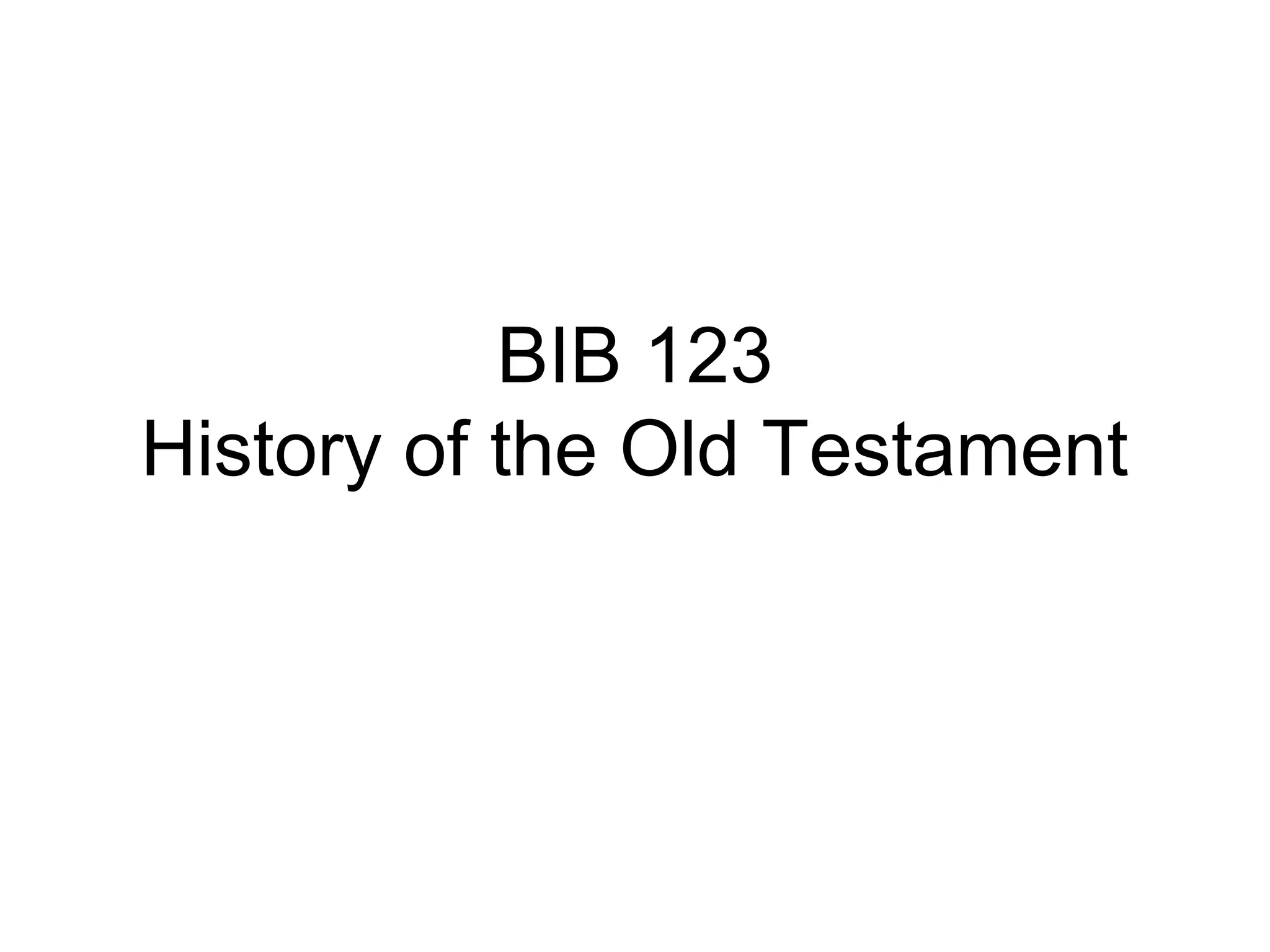 Ppt history of old testament | PPT