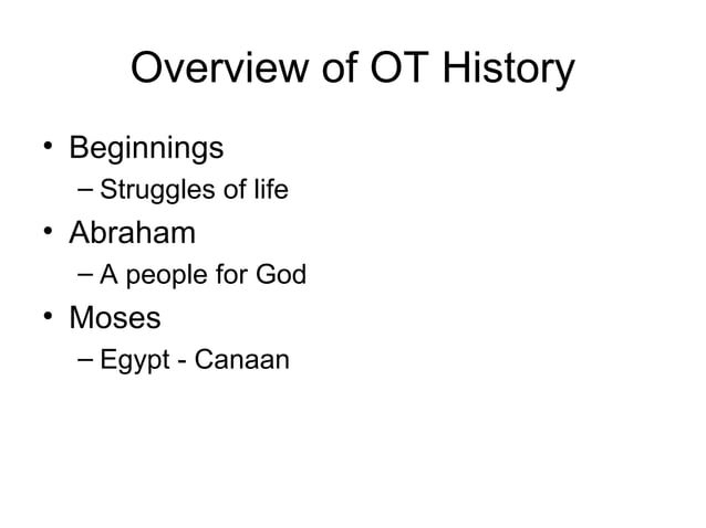 Ppt history of old testament | PPT