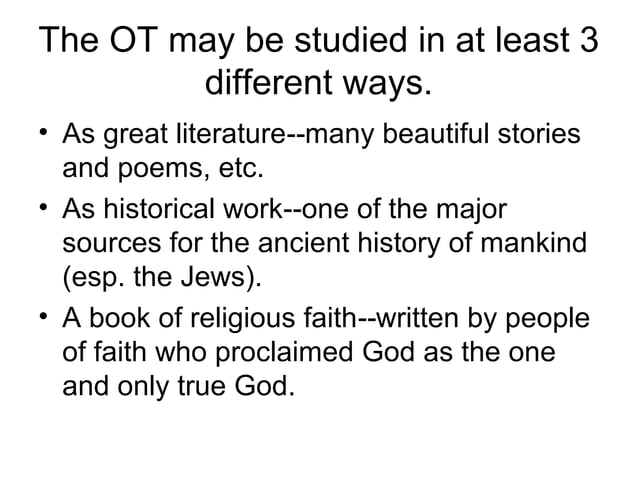 Ppt history of old testament | PPT