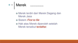 Presentasi Mata Pelajaran PKK materi HKI | PPTX