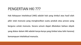 Presentasi Mata Pelajaran PKK materi HKI | PPTX