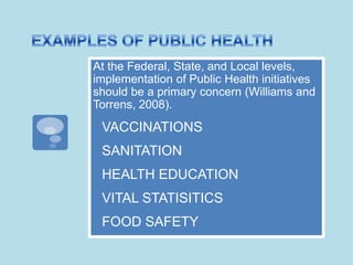 The Role of Public Health in America | PPTX