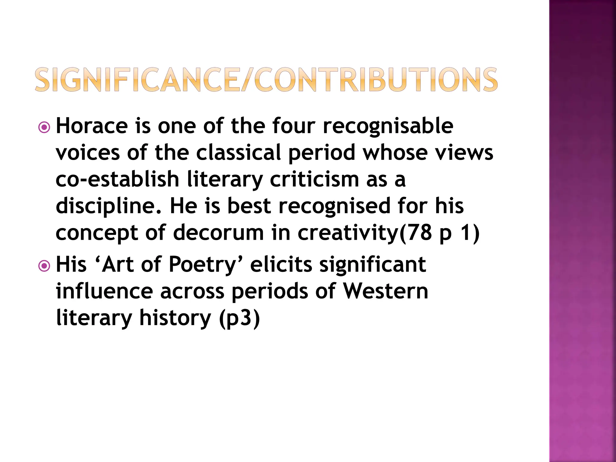 ppt HORACE’S THEORY OF LITERATURE in English.pptx