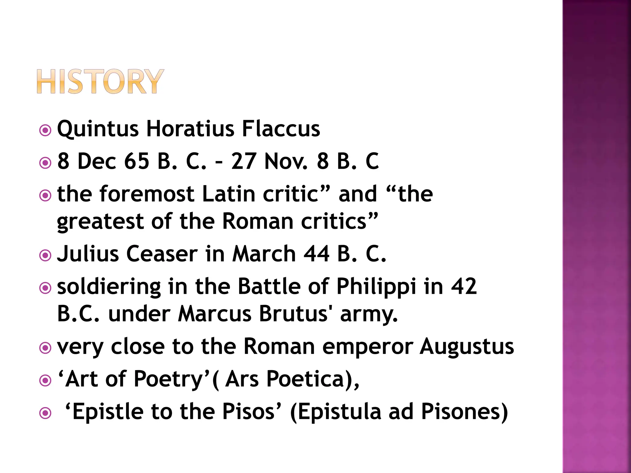 ppt HORACE’S THEORY OF LITERATURE in English.pptx