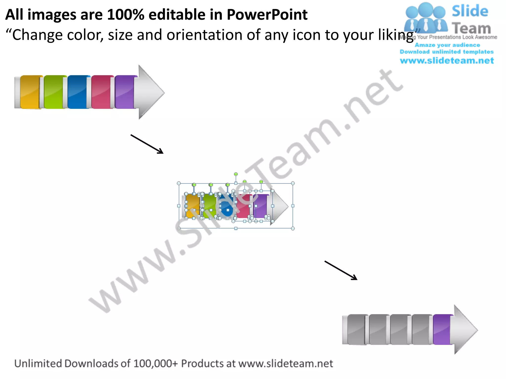 Ppt horizontal continuous flow of business power point templates | PPT