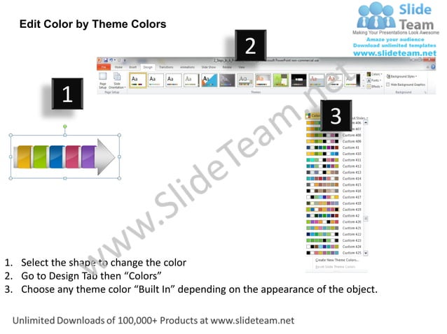 Ppt horizontal continuous flow of business power point templates | PPT