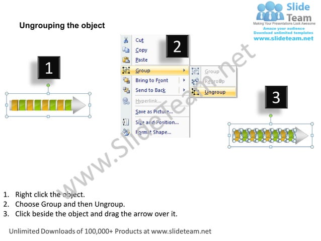Ppt horizontal flow business pre process chart power point templates ...