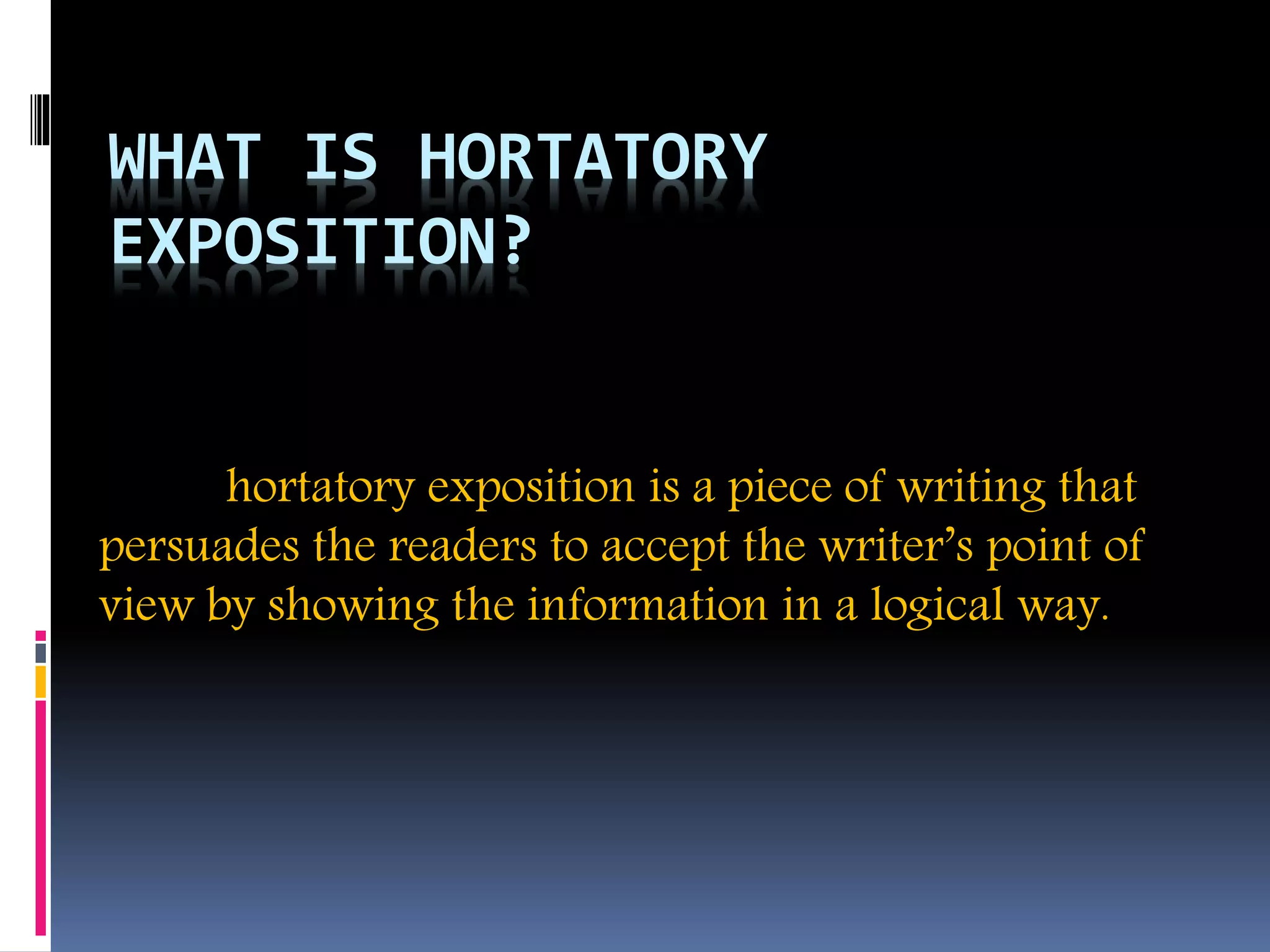 PPT hortatory exposition | PPTX