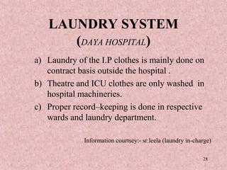 Housekeeping and Laundry in Hospital | PPT