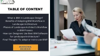 Landscape Architecture Coordinating with Digital BIM | PDF