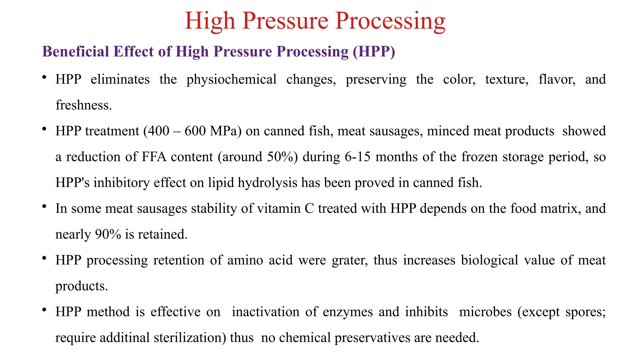 High Pressure Processing , Hurdle Technology and Irradiation of foods ...