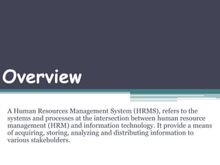 Human resource information system | PPT