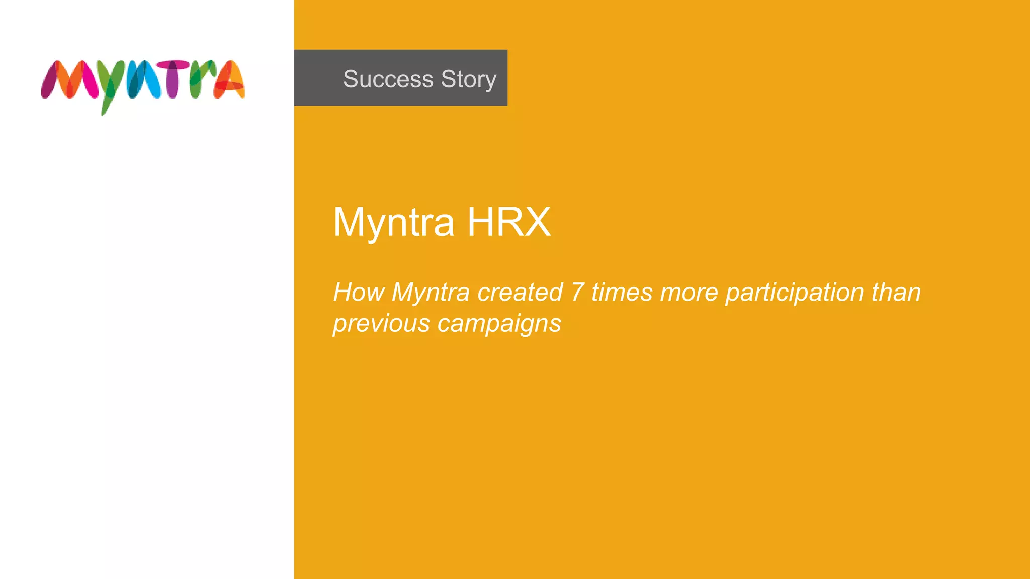 Myntra HRX Launch Campaign | PDF