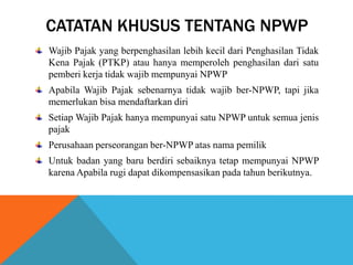 NPWP dan NPPKP | PPTX
