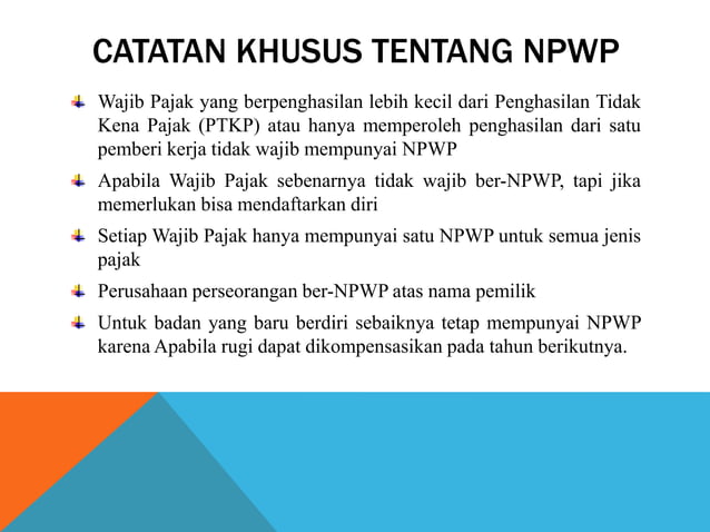 NPWP dan NPPKP | PPTX