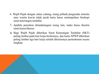 NPWP dan NPPKP | PPTX