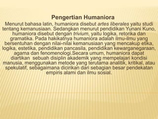 ppt konsep humaniora sebagai ilmu, alat, teknologi, dan nilai | PPTX