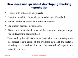 Research Hypothesis | PDF