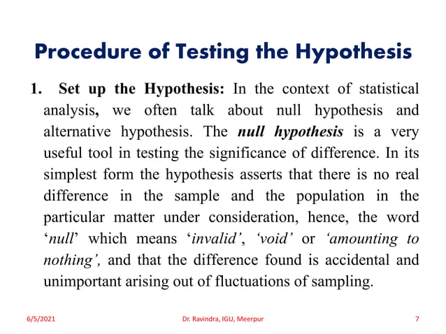 Research Hypothesis | PPT