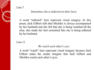 IMAGERY AND DICTION OF JACK GILBERT “ALONE” | PPTX