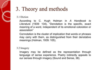 IMAGERY AND DICTION OF JACK GILBERT “ALONE” | PPTX