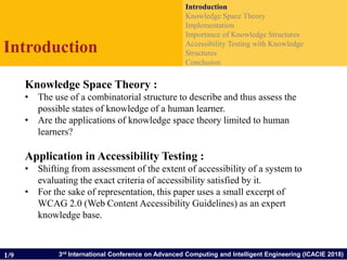 Exploring Application of Knowledge Space Theory in Accessibility ...