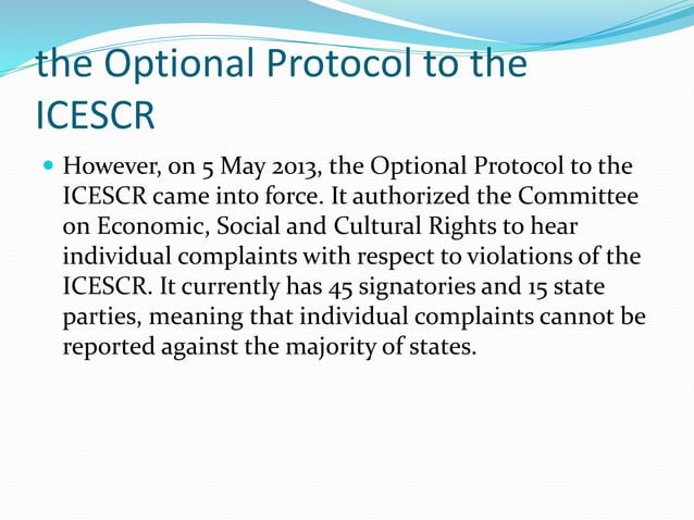 PPT ICESCR.pptx | Law
