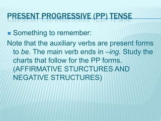 present vs. present progressive tenses | PPTX