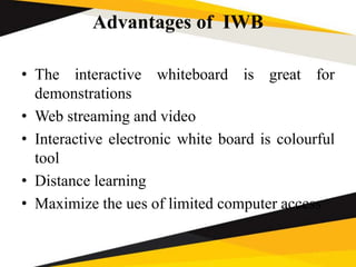 ict interactive white board | PPTX