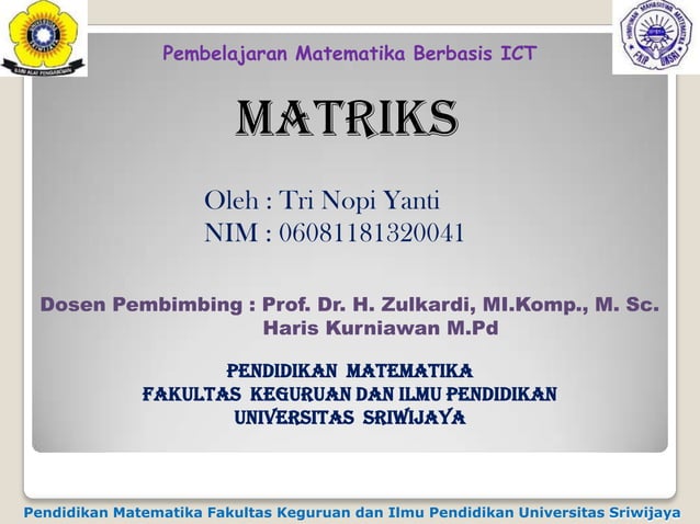 Ppt ict matriks | PPTX