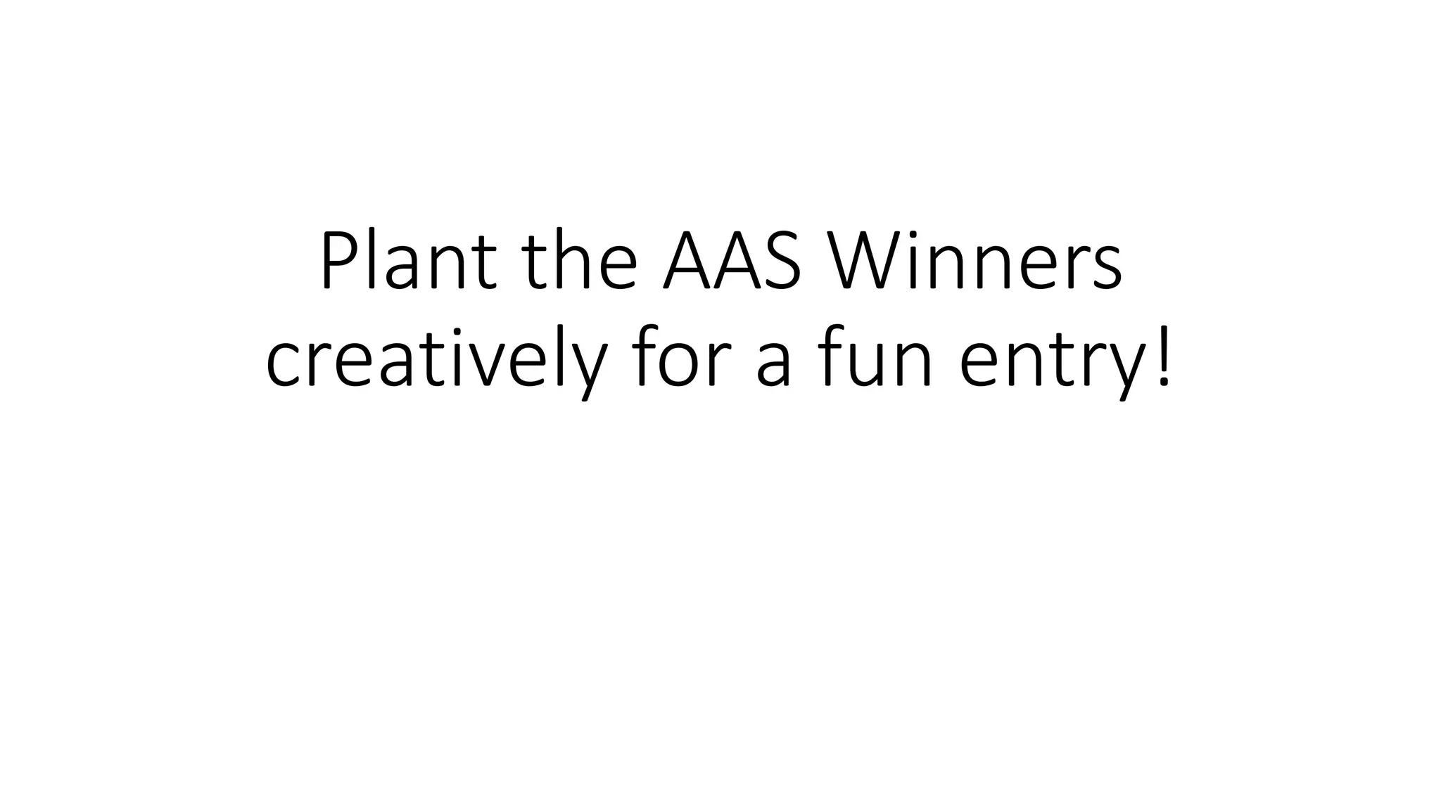 2020 AAS Landscape Design Challenge ideas | PPTX