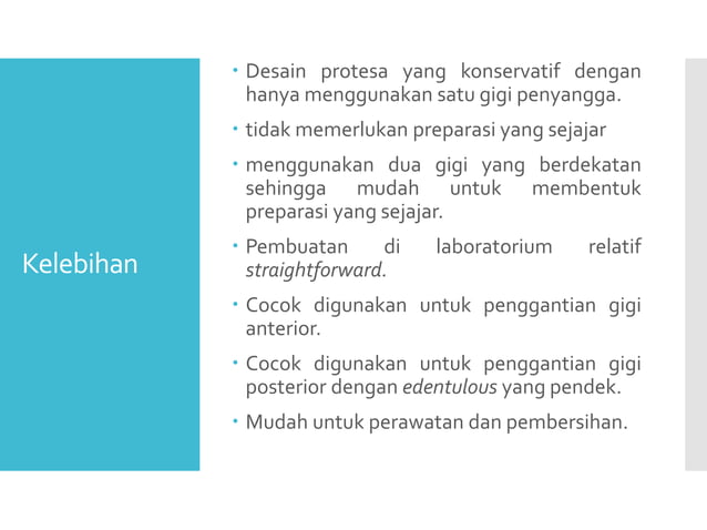 ilmu gigi tiruan fixed bridge / gigi tiruan jembatan | PPTX