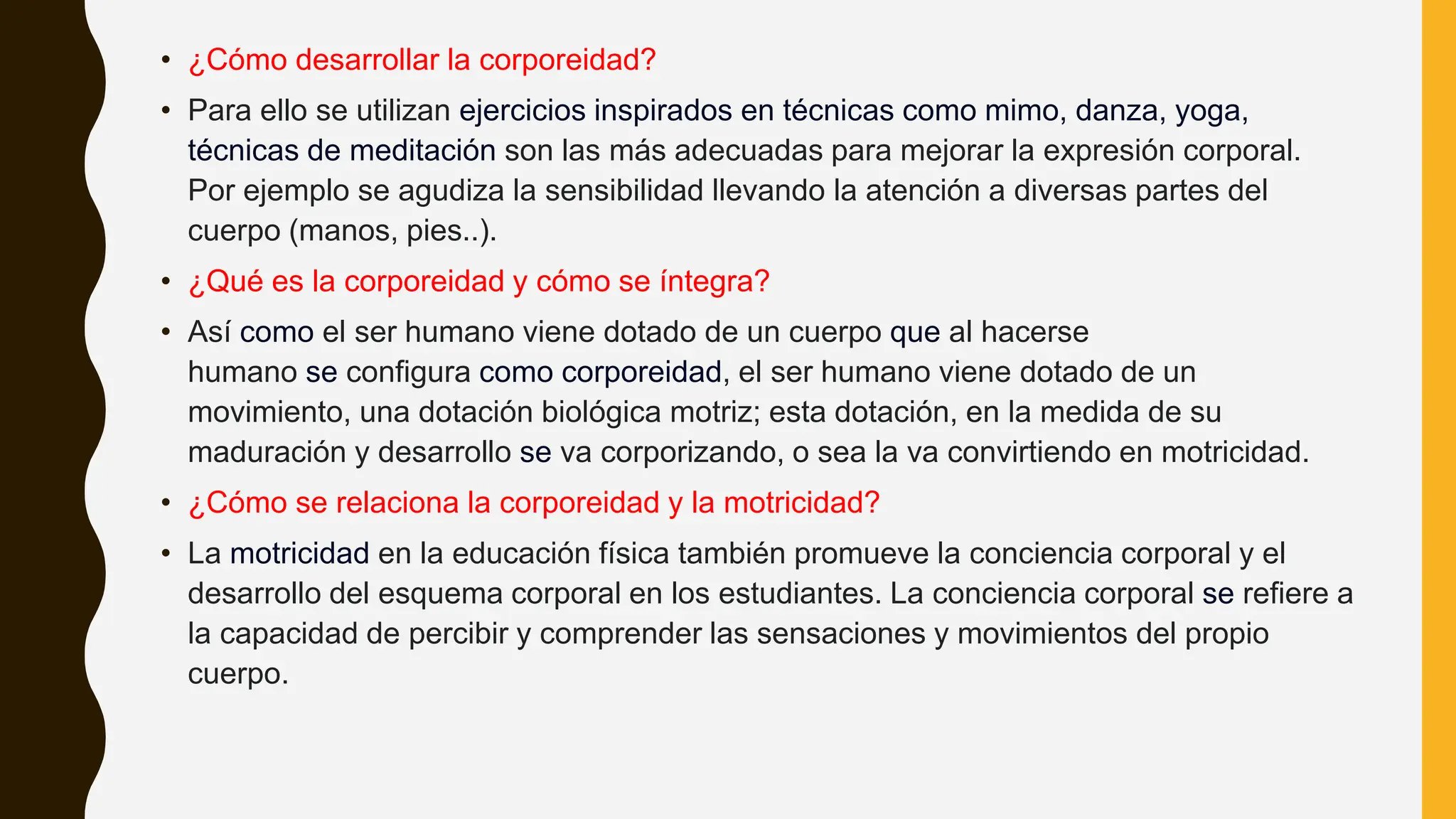 Corporeidad y motricidad y las competencias de educación física | PPTX