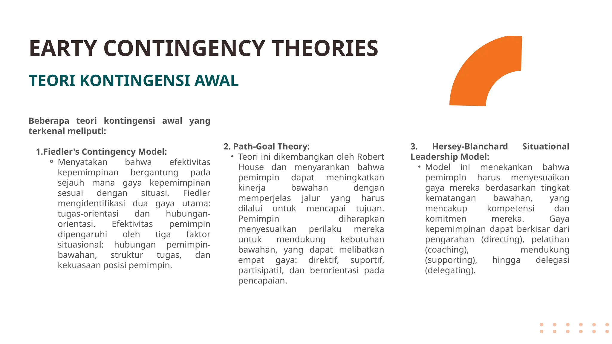 teori kontigensi dan kepemimpinan adaptif | PPTX