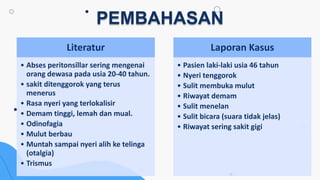 Diagnosis dan Tatalaksana Abses Peritonsilar | PPTX