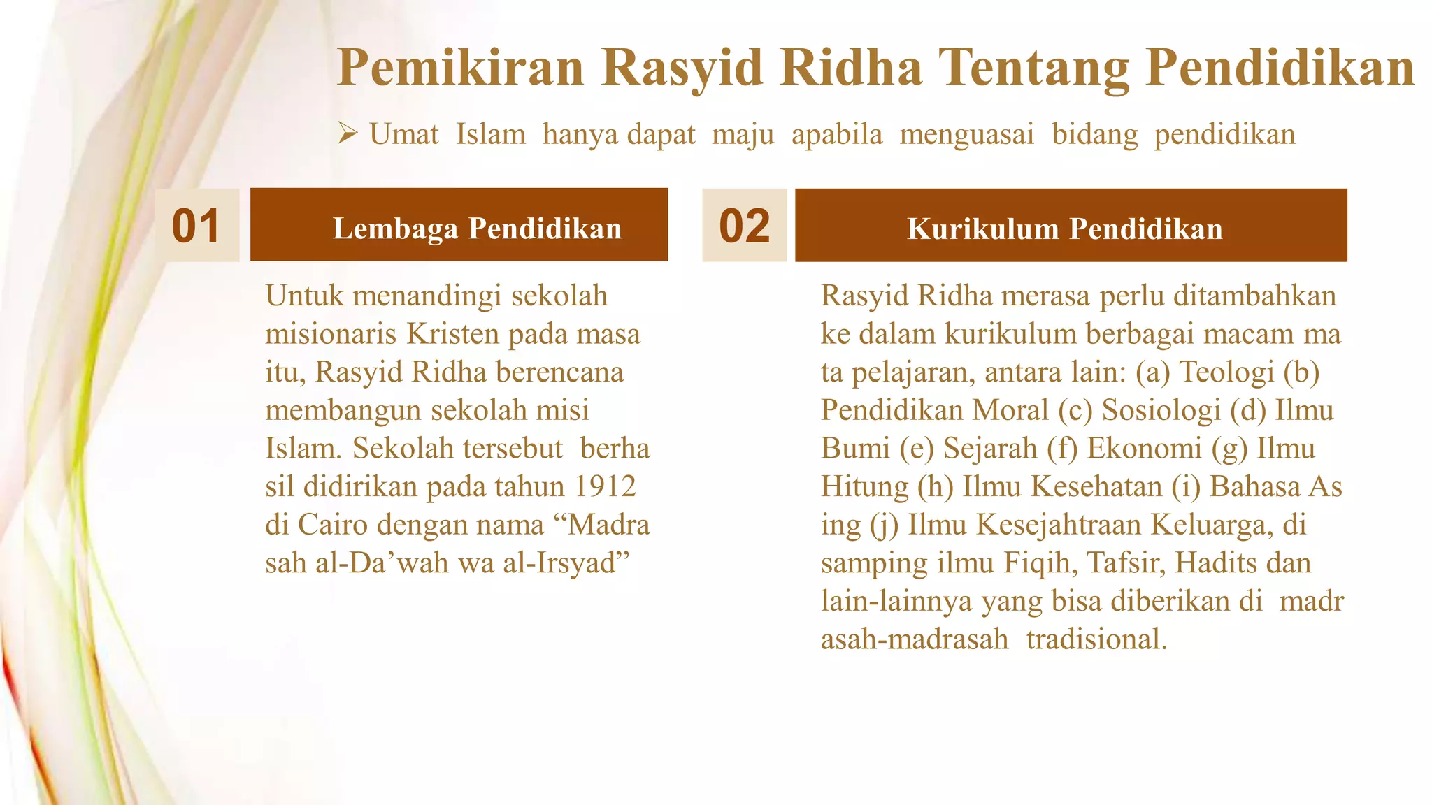 Pemikiran Tokoh Teologi (Muhammad Abduh dan Rasyid Ridho) | PPTX