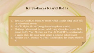 Pemikiran Tokoh Teologi (Muhammad Abduh dan Rasyid Ridho) | PPTX