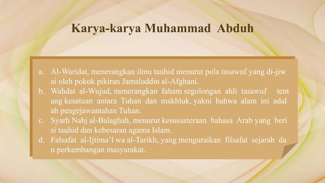 Pemikiran Tokoh Teologi (Muhammad Abduh dan Rasyid Ridho) | PPT