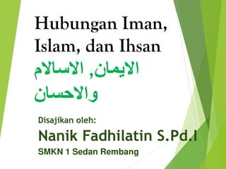 PPT definisi iman islam dan ihsan dalam mata kuliah akhlak | PDF