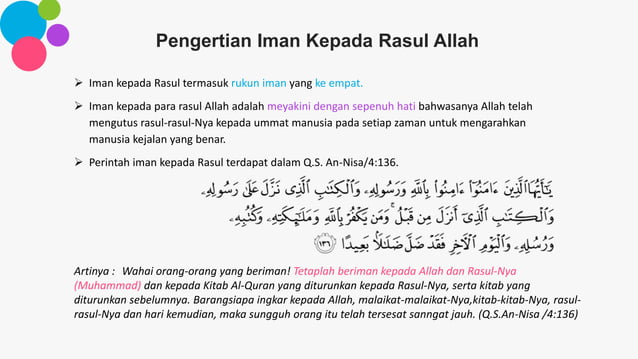 PPT Bab Iman Kepada Rasul | PPT