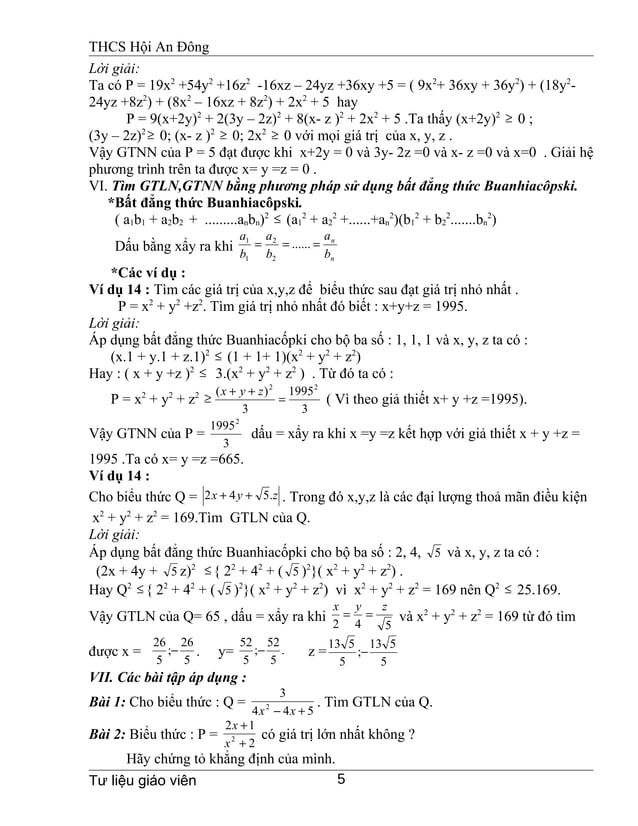 Pp tim min max cua bieu thuc | PDF